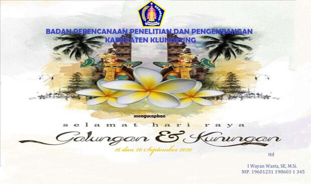 Ucapan Selamat Hari Raya Galungan dan Kuningan - Badan Perencanaan ...